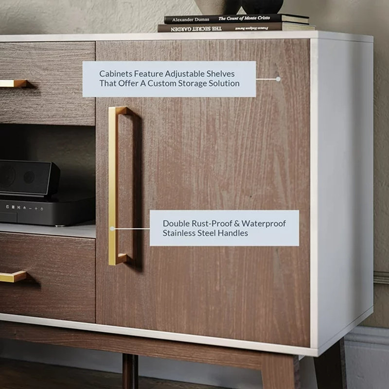 Ebern Designs Raelynne 63" Wide 2 Drawer Sideboard & Reviews | Wayfair